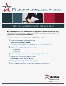 Subcontractor Prequalification Checklist